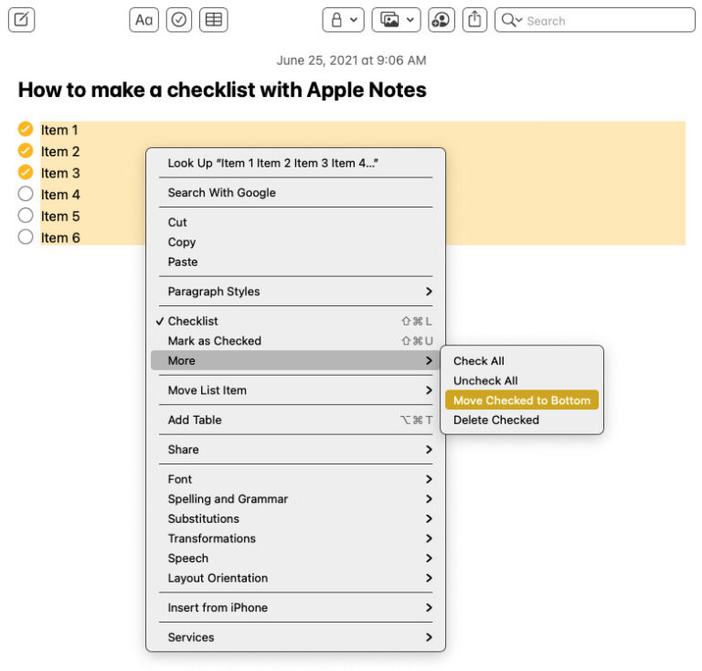How to Make a Checklist in Apple Notes (Mobile & Desktop) - TechSnivel